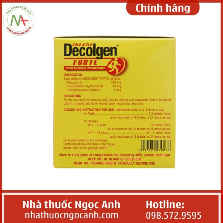 Thuốc Decolgen forte có gây buồn ngủ không, giá bao nhiêu, mua ở đâu?