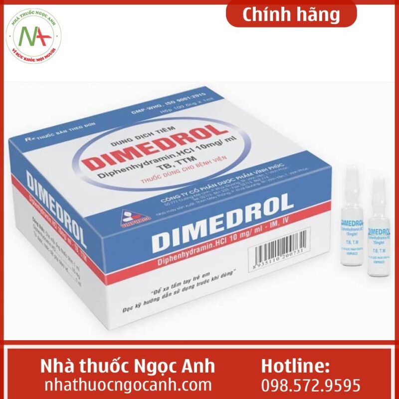 Thuốc tiêm Dimedrol Vinphaco liều dùng cho trẻ em, giá bao nhiêu, mua ở đâu