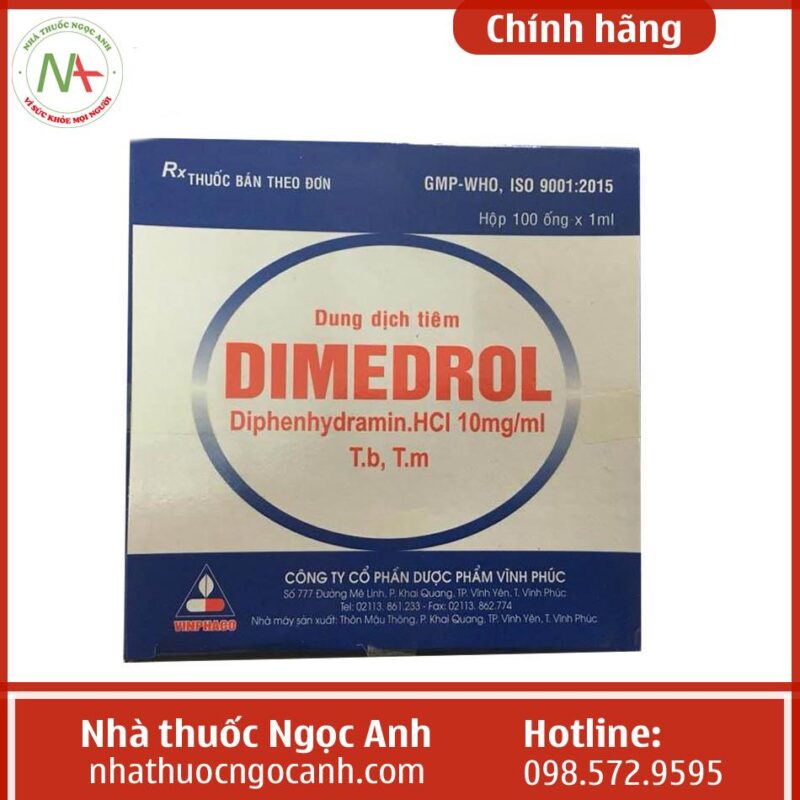 Thuốc tiêm Dimedrol Vinphaco liều dùng cho trẻ em, giá bao nhiêu, mua ở đâu