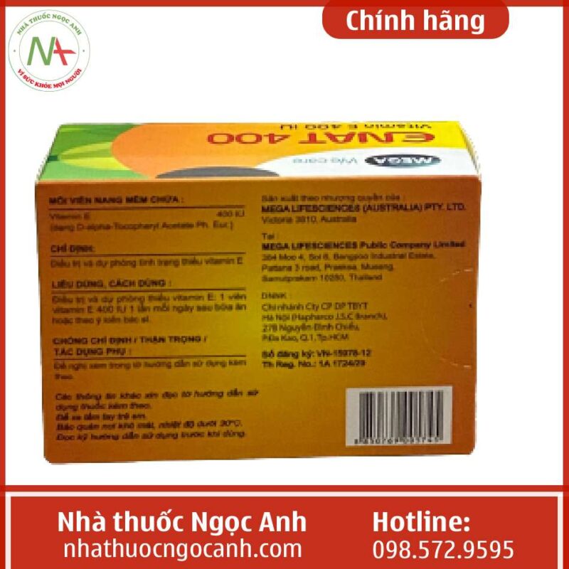 Thuốc Enat 400 uống lúc nào là tốt nhất, giá bao nhiêu, mua ở đâu