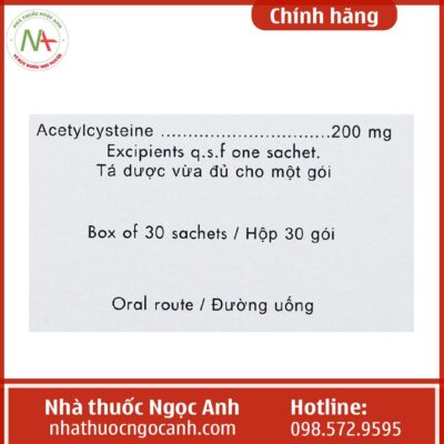Thuốc Exomuc 200mg : Công dụng, liều dùng, giá bao nhiêu