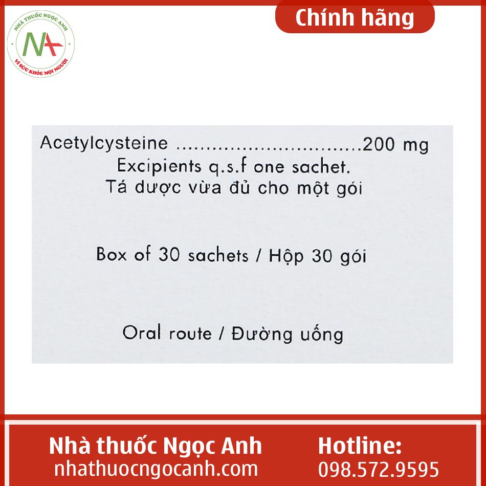 Thuốc Exomuc 200mg : Công dụng, liều dùng, giá bao nhiêu