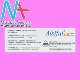 [CHÍNH HÃNG] Thuốc Alsiful: Công dụng, liều dùng, lưu ý, giá bán