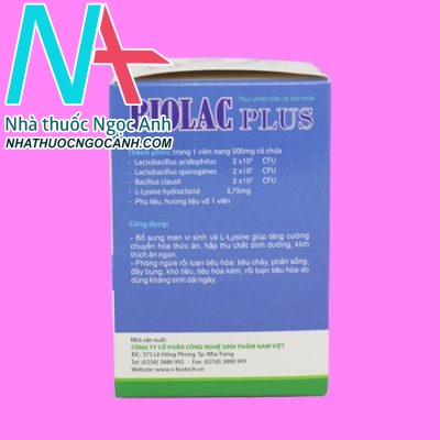 Thuốc Biolac Plus 500mg: Công dụng, liều dùng, tác dụng phụ, giá bán