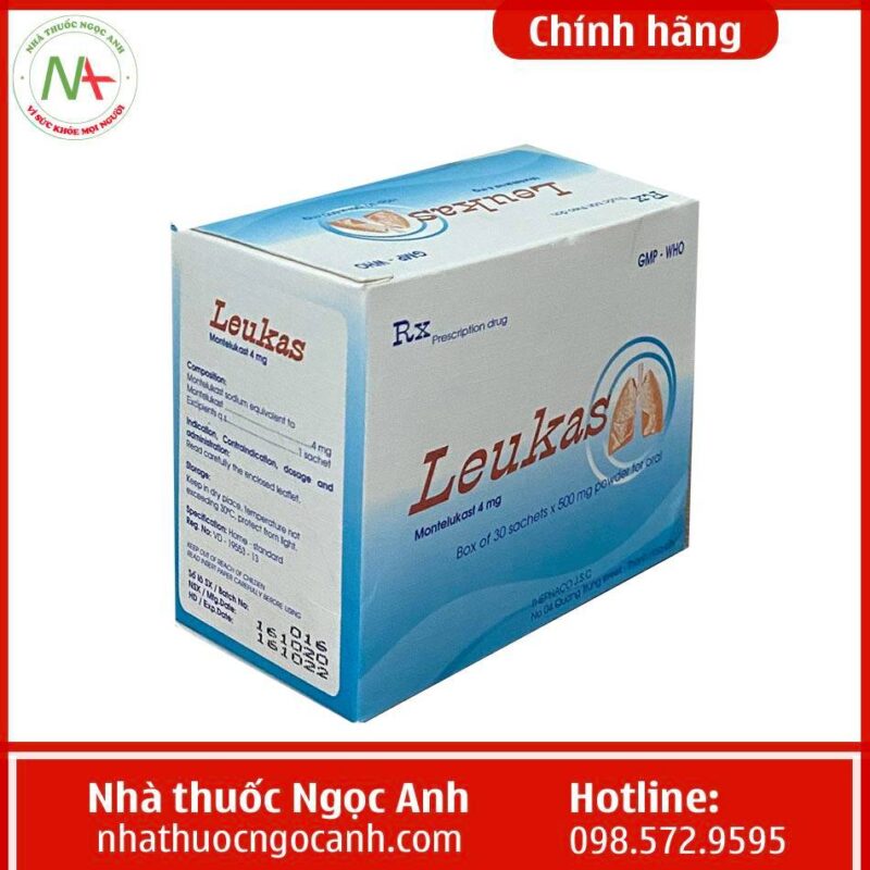 Thuốc Leukas 4mg gói có tác dụng gì, giá bao nhiêu, mua ở đâu