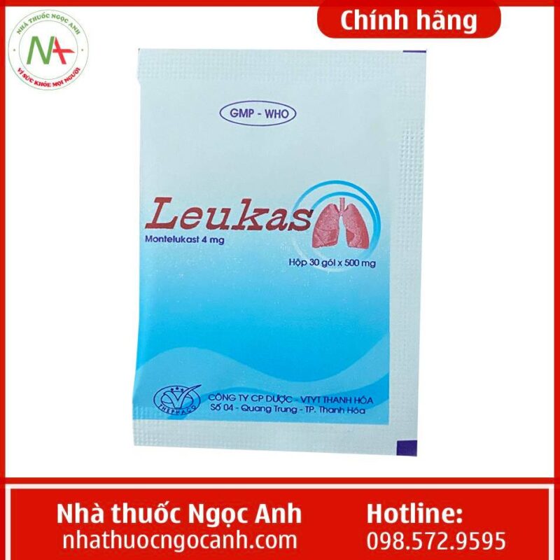 Thuốc Leukas 4mg gói có tác dụng gì, giá bao nhiêu, mua ở đâu