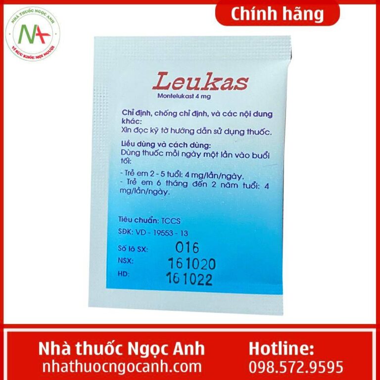 Thuốc Leukas 4mg gói có tác dụng gì, giá bao nhiêu, mua ở đâu