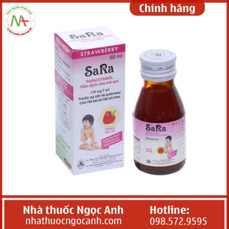 Thuốc Sara 120mg/5ml: Công dụng, liều dùng, mua ở đâu, giá bán