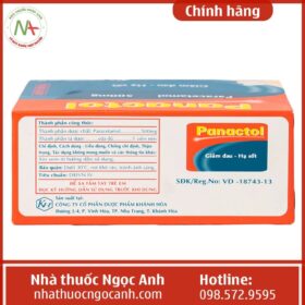 Thuốc Panactol 500mg là thuốc gì, tác dụng gì, giá bao nhiêu, mua ở đâu
