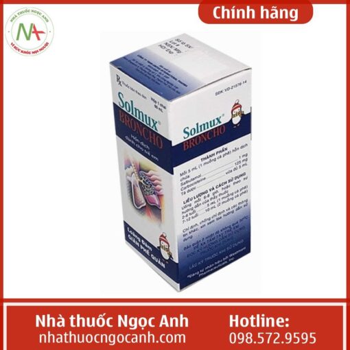 Thuốc Solmux Broncho siro 60ml là thuốc gì, giá bao nhiêu, mua ở đâu