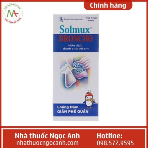 Thuốc Solmux Broncho siro 60ml là thuốc gì, giá bao nhiêu, mua ở đâu