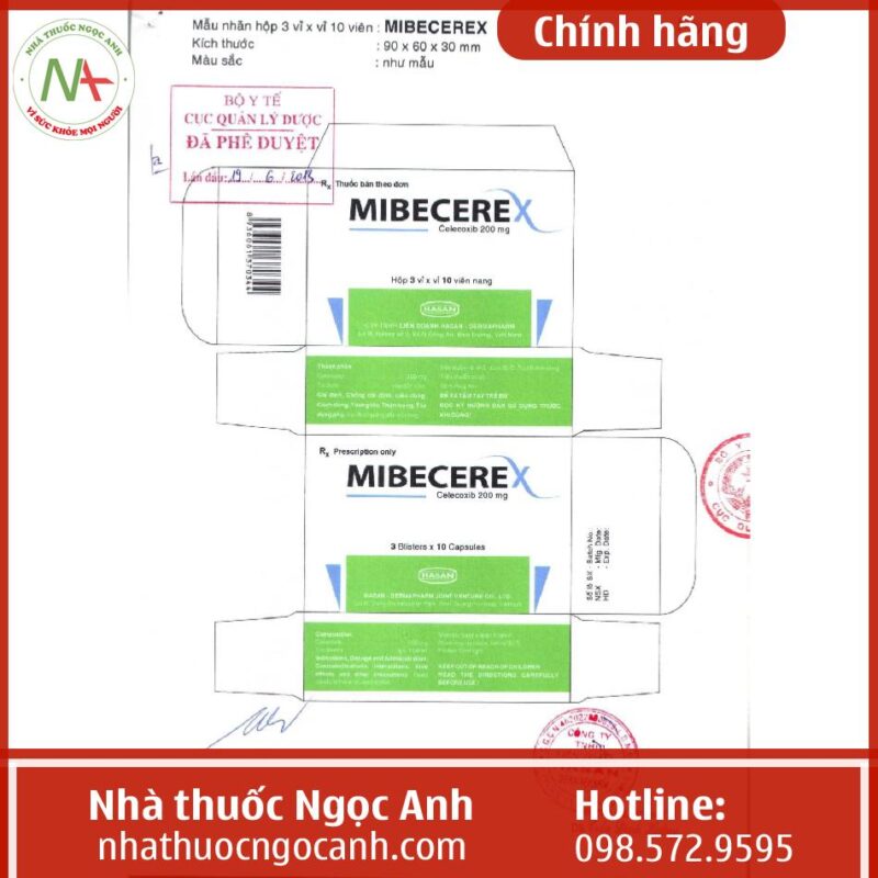 Thuốc Mibecerex 200mg là thuốc gì, giá bao nhiêu, mua ở đâu?