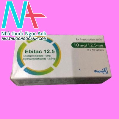 Thuốc Ebitac 12.5: Công dụng, liều dùng, lưu ý tác dụng phụ, giá bánT
