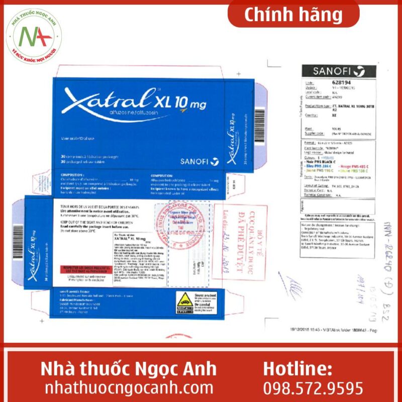 Thuốc Xatral XL 10mg là thuốc gì, liều dùng, giá bao nhiêu, mua ở đâu