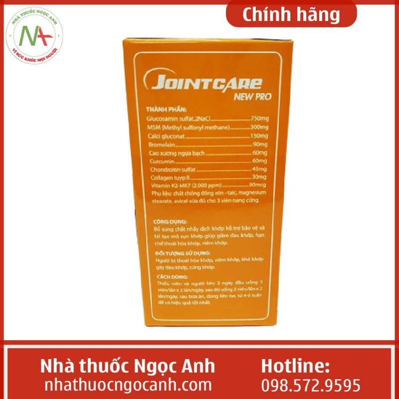 Jointcare New Pro là thuốc gì, có tác dụng gì, giá bao nhiêu, mua ở đâu
