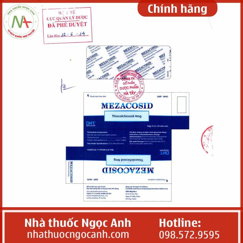 Thuốc Mezacosid 4mg là thuốc gì, có tác dụng gì, giá bao nhiêu, mua ở đâu