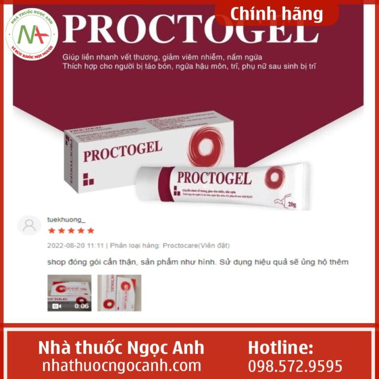 Thuốc Proctogel là thuốc gì, cách sử dụng, giá bao nhiêu, mua ở đâu