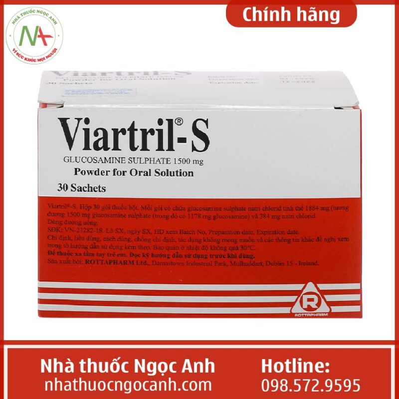 Thuốc Viartril-S 1500mg có tác dụng gì, giá bao nhiêu, mua ở đâu?