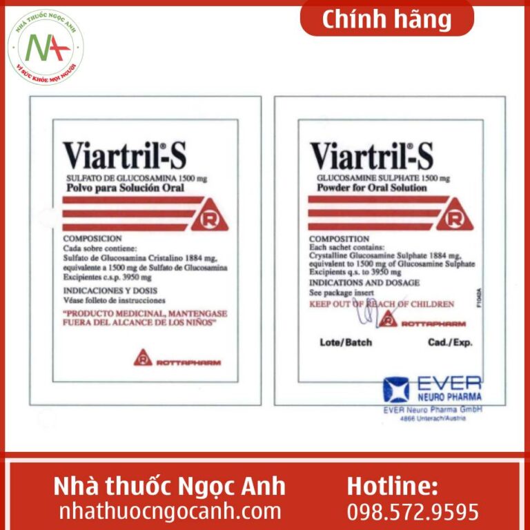 Thuốc Viartril-S 1500mg có tác dụng gì, giá bao nhiêu, mua ở đâu?