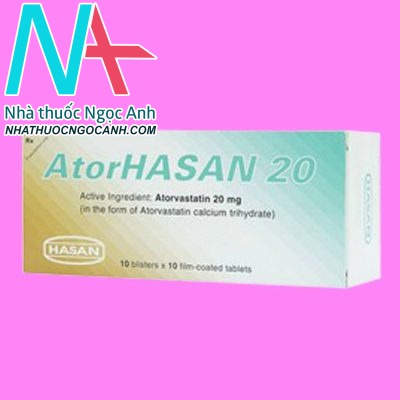Thuốc Atorhasan 20: Công dụng, liều dùng, lưu ý tác dụng phụ, giá bán
