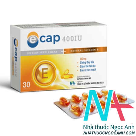 Thuốc Vitamin E Ecap: Công dụng, liều dùng, lưu ý tác dụng phụ, giá bán