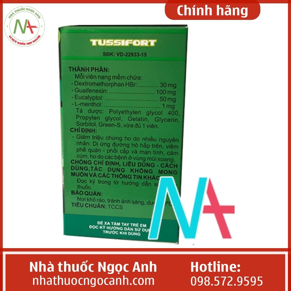 Thuốc Tussifort: Công dụng, liều dùng, lưu ý tác dụng phụ, giá bán