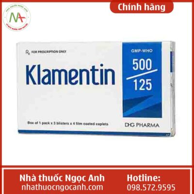 Thuốc Klamentin 500/125 : Công dụng, liều dùng, lưu ý