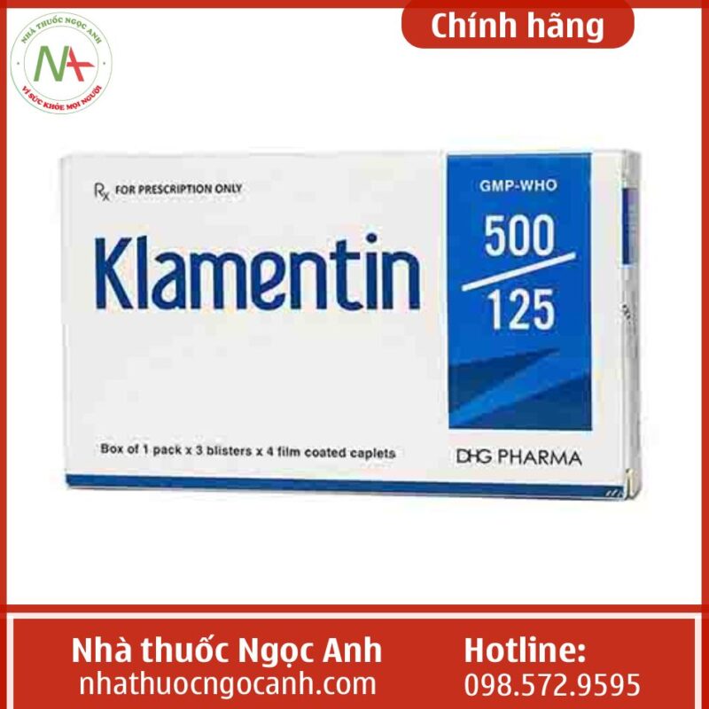 Thuốc Klamentin 500/125 : Công dụng, liều dùng, lưu ý