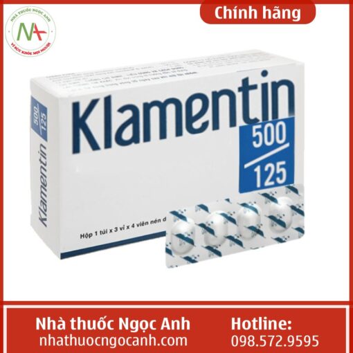 Thuốc Klamentin 500/125 : Công dụng, liều dùng, lưu ý