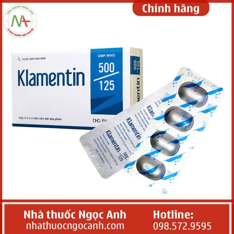 Thuốc Klamentin 500/125 : Công dụng, liều dùng, lưu ý