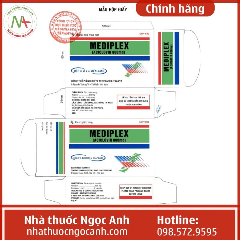 Thuốc Mediplex 800mg là thuốc gì, giá bao nhiêu, mua ở đâu?