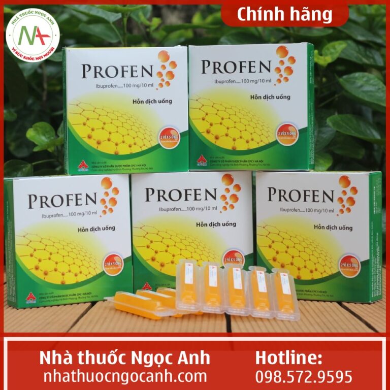 Thuốc hạ sốt Profen 100mg/10ml dạng ống giá bao nhiêu, mua ở đâu