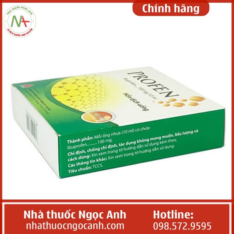 Thuốc hạ sốt Profen 100mg/10ml dạng ống giá bao nhiêu, mua ở đâu