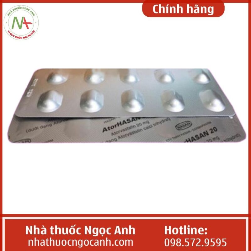 Thuốc AtorHASAN 20 là thuốc gì, có tác dụng gì, giá bao nhiêu, mua ở đâu