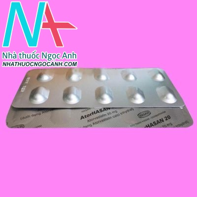 Thuốc Atorhasan 20: Công dụng, liều dùng, lưu ý tác dụng phụ, giá bán