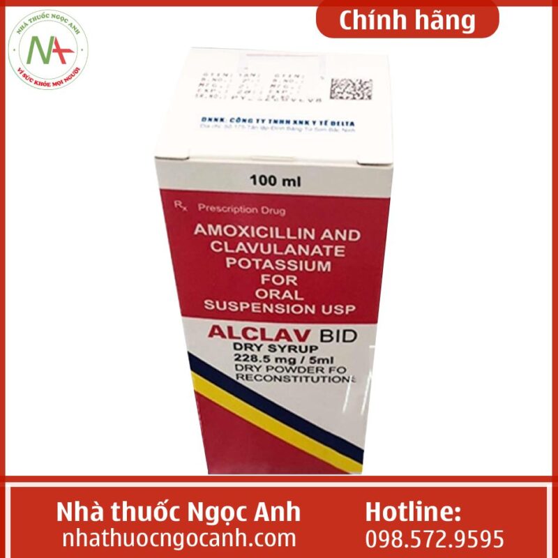 Thuốc Alclav Bid Dry Syrup 228.5 mg/5ml mua ở đâu, giá bao nhiêu?