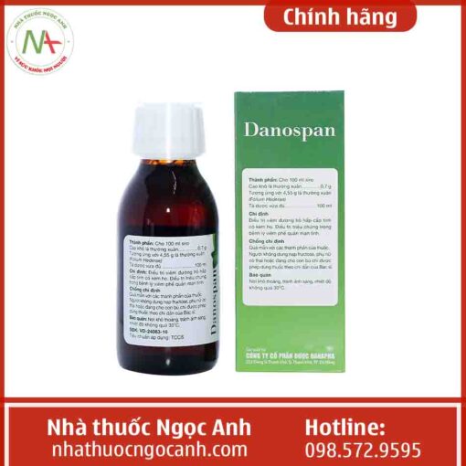 Thuốc ho Danospan 100ml có tốt không, giá bao nhiêu, mua ở đâu