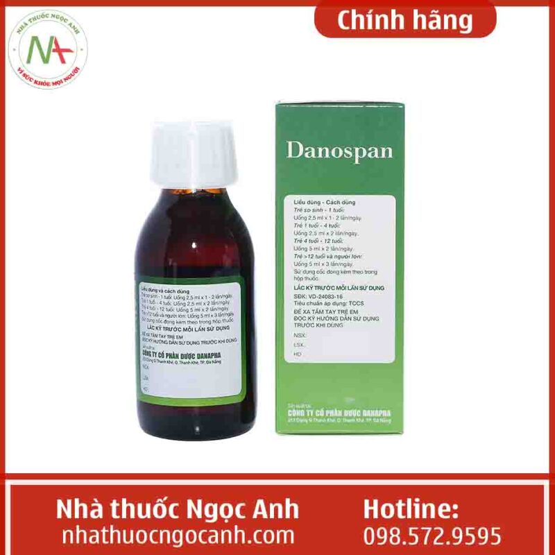 Thuốc ho Danospan 100ml có tốt không, giá bao nhiêu, mua ở đâu