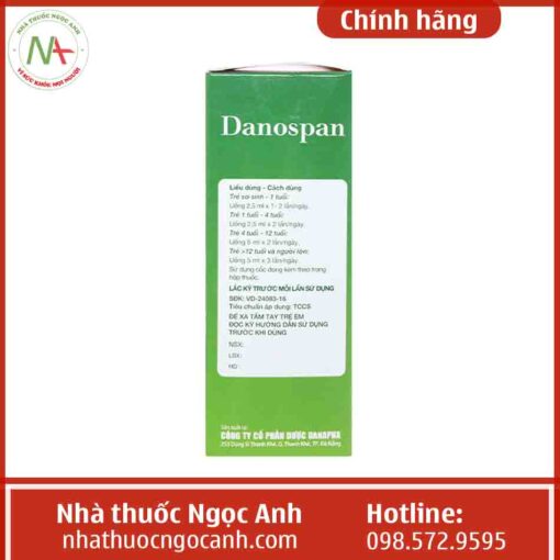 Thuốc ho Danospan 100ml có tốt không, giá bao nhiêu, mua ở đâu