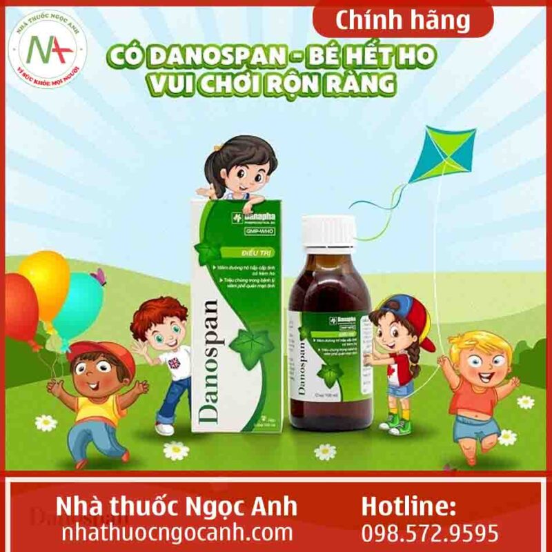 Thuốc ho Danospan 100ml: Công dụng, liều dùng, lưu ý, giá bán