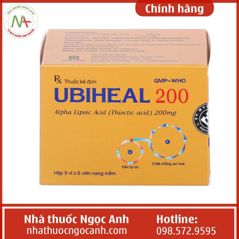 Thuốc Ubiheal 200 mg chữa bệnh gì, giá bao nhiêu, mua ở đâu?