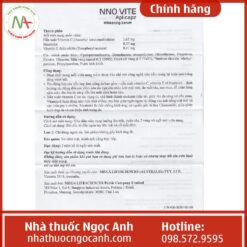 Viên serum NNO Vite Aplicapz giá bao nhiêu? Mua ở đâu?