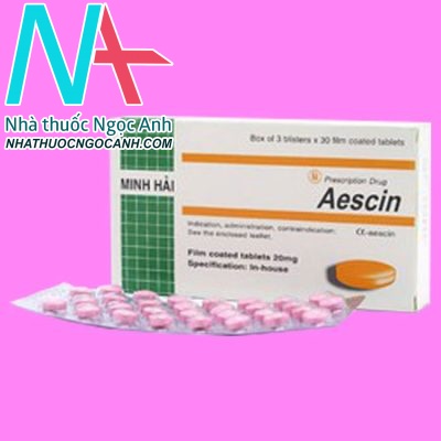 Thuốc Aescin 20mg Minh Hải: Công dụng, liều dùng, tác dụng phụ, giá bán