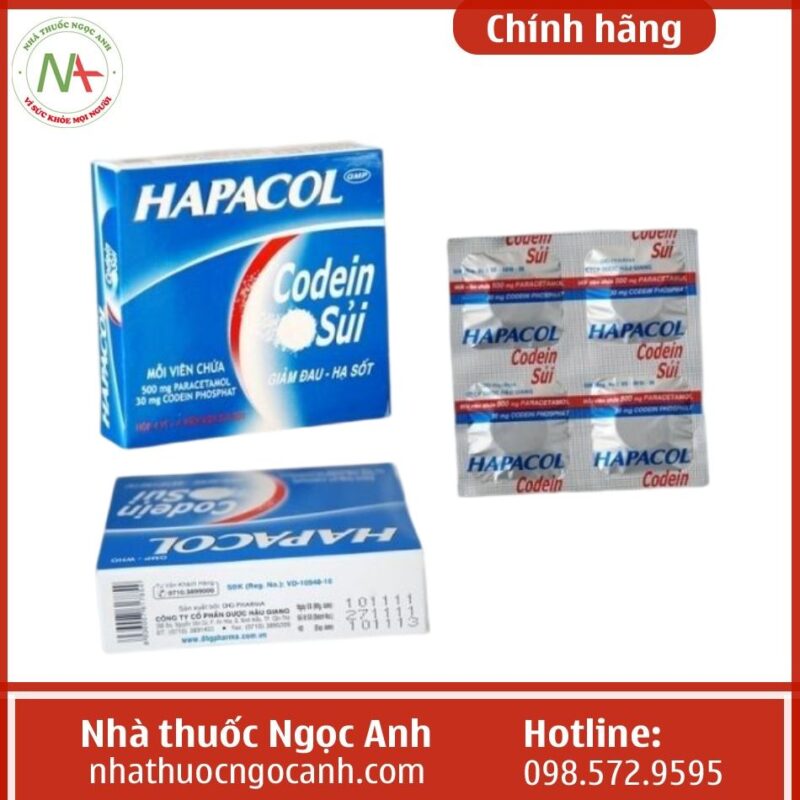 Thuốc Hapacol Codein sủi có tác dụng gì, giá bao nhiêu, mua ở đâu
