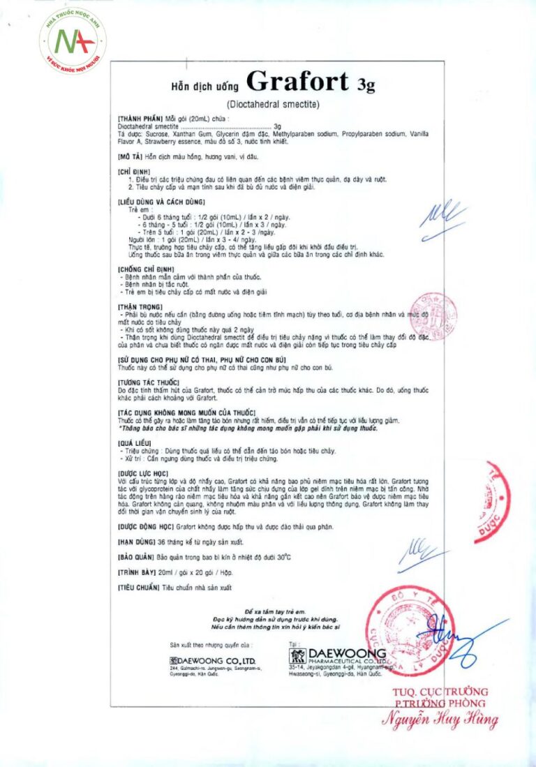 Thuốc Grafort uống trước hay sau ăn, giá bao nhiêu, mua ở đâu?