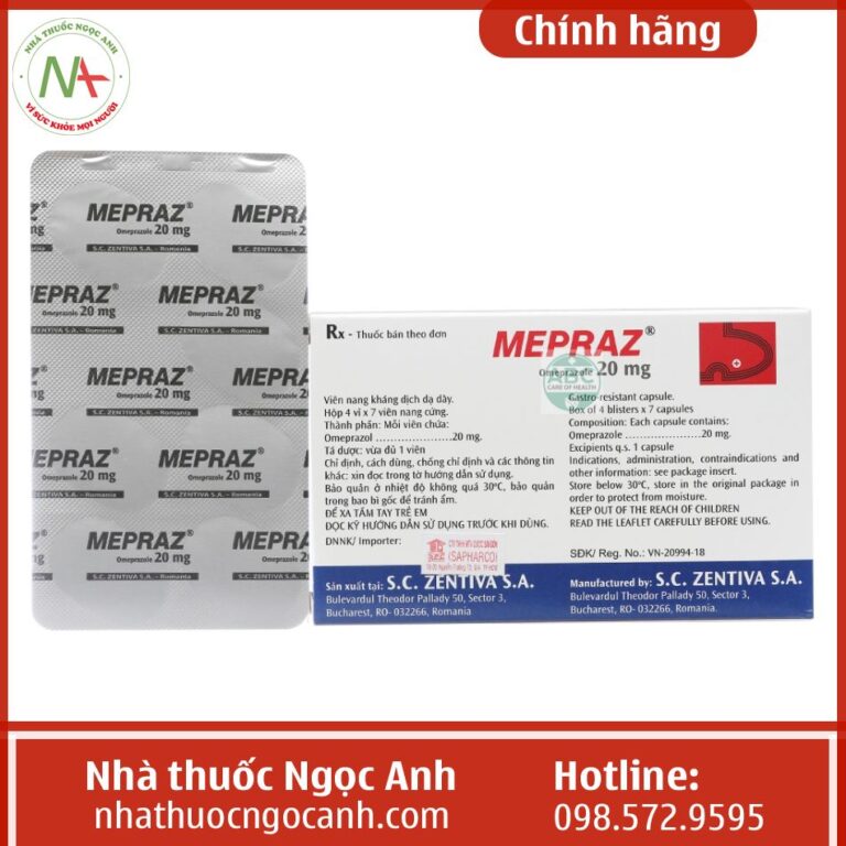 Thuốc Mepraz 20mg uống trước hay sau khi ăn, giá bao nhiêu, mua ở đâu