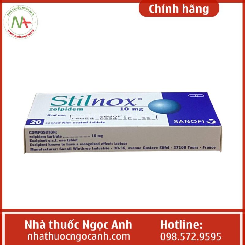 Thuốc ngủ Stilnox: Công dụng, liều dùng, lưu ý tác dụng phụ, giá bán