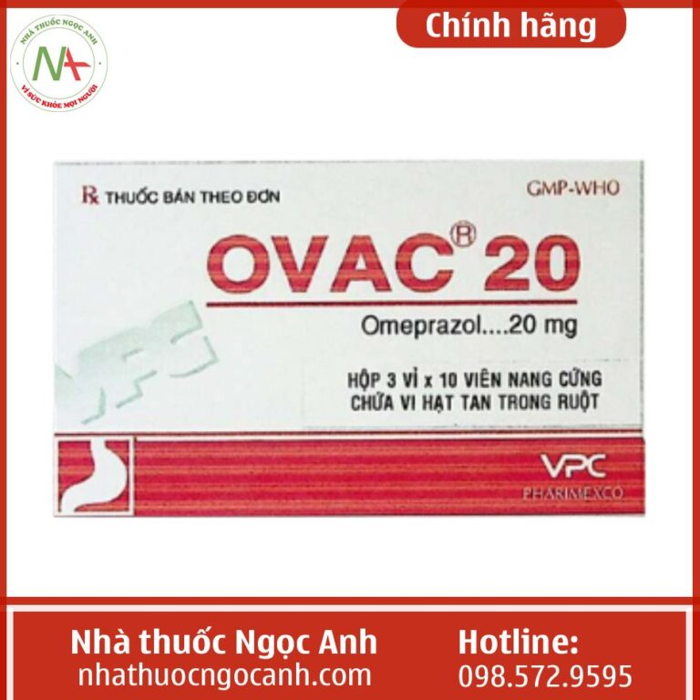 Thuốc Ovac 20 cách uống, tác dụng phụ, giá bao nhiêu, mua ở đâu