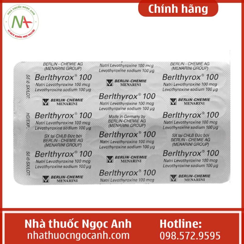 Thuốc Berlthyrox 100 uống trước hay sau ăn, giá bao nhiêu, mua ở đâu?
