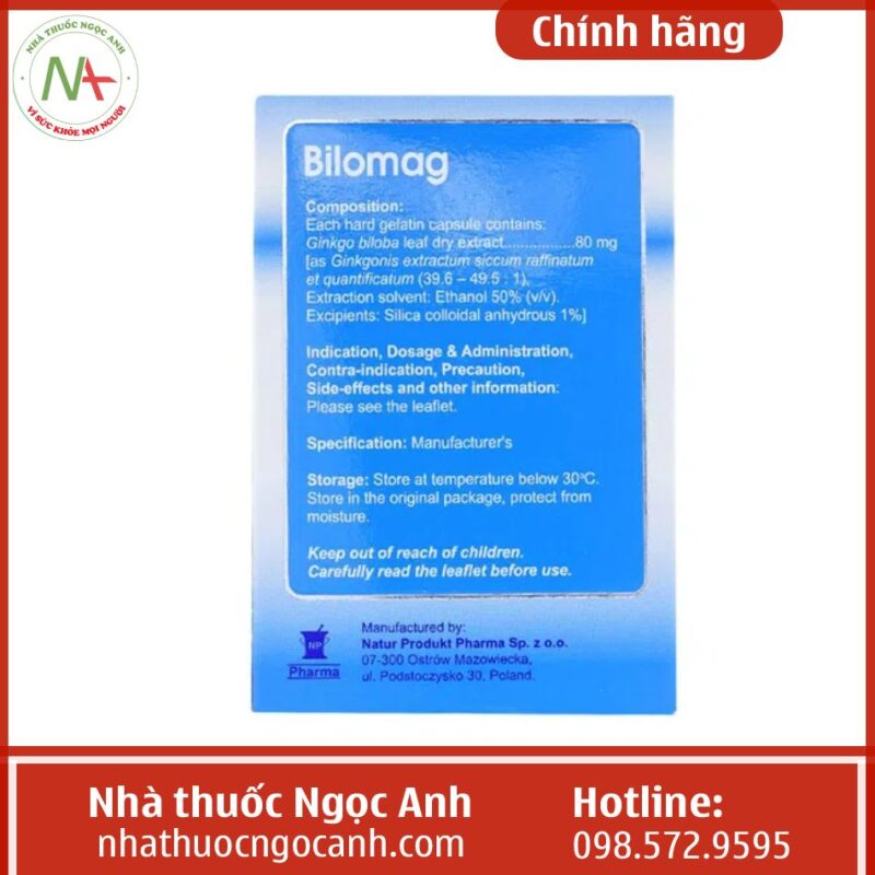 Thuốc Bilomag 80mg là thuốc gì, có tác dụng gì, giá bao nhiêu, mua ở đâu?